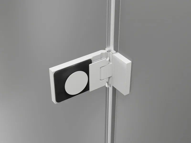 Mexen Lunar-F, skládací sprchový kout levý 95 x 80 cm, 8mm čiré sklo, bílý profil, 836-095-080-20-00-L