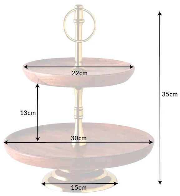 Stojan na dort Pure Natur 2 kusy akát