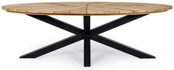 BIZZOTTO Oválný zahradní stůl PALMDALE 240x100 cm černé nohy 0804741