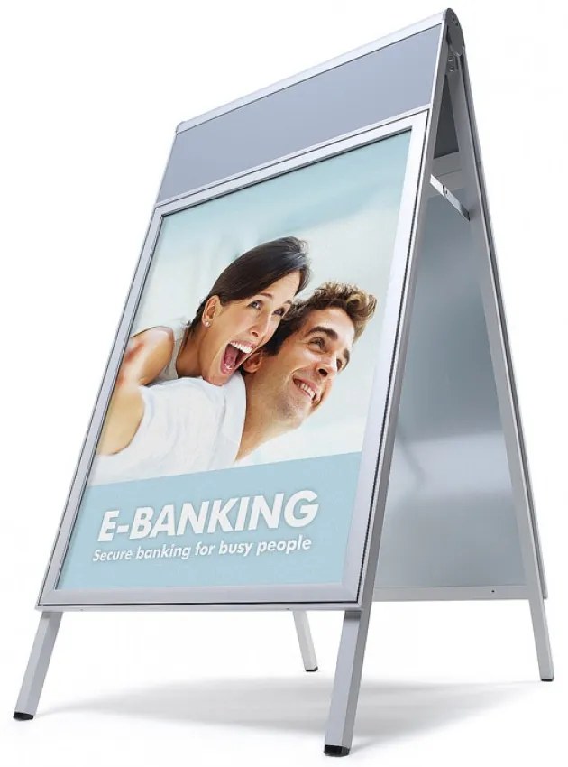 Reklamní áčko A1, Mocasso s přídavným rámem, hliník