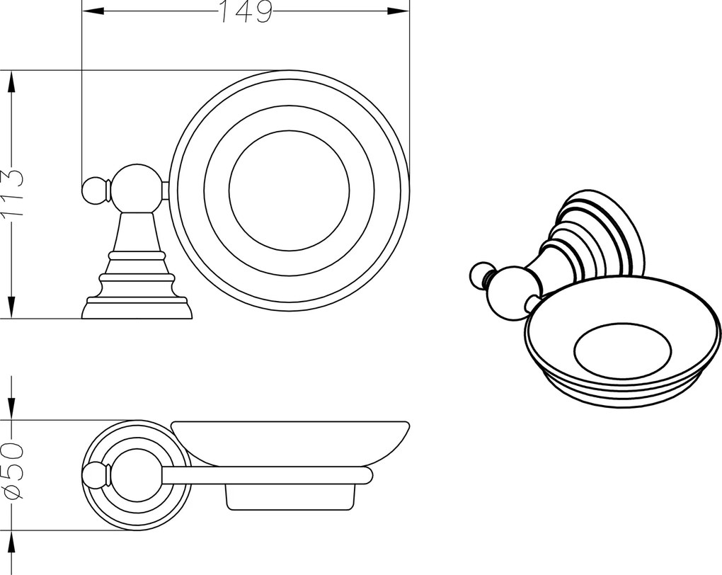 Sapho Sapho, DIAMOND mýdlenka, bronz, 1318-02