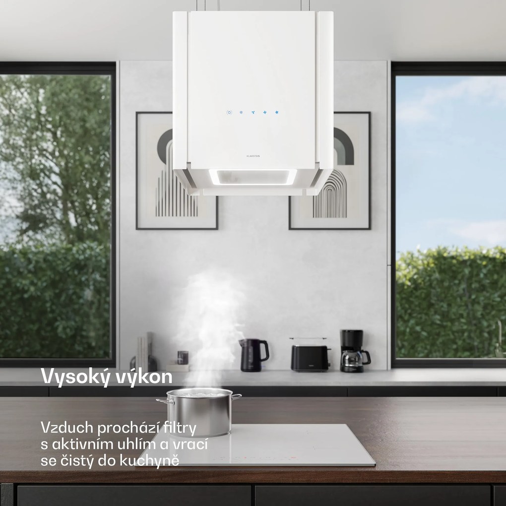 Klarstein Velaire odsavač par s výsuvnou funkcí 40 cm | Elegantní, minimalistický, výkonný | EEC A++ | 601 m³/h