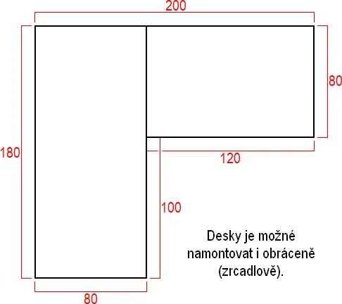 Výškově nastavitelný stůl OfficeTech Angle, 180 x 200 cm, bílá podnož, dub zlatý