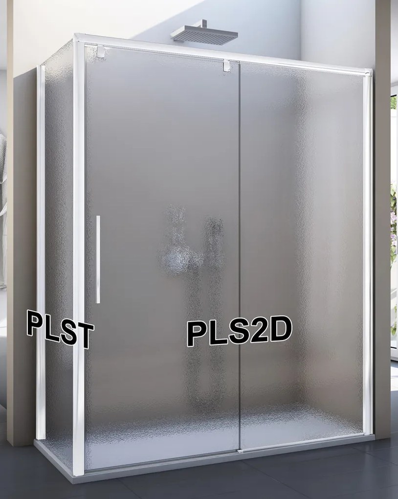 Sprchové dveře posuvné jednodílné 170 cm, pevný díl vpravo (PLS2D 170 04 22) SanSwiss
