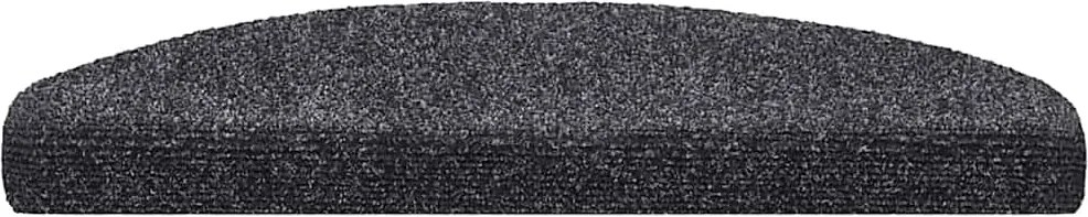 Schodové rohože samolepicí 15 ks 65 x 21 x 4 cm tmavě šedé, půlkulaté, velké 132697