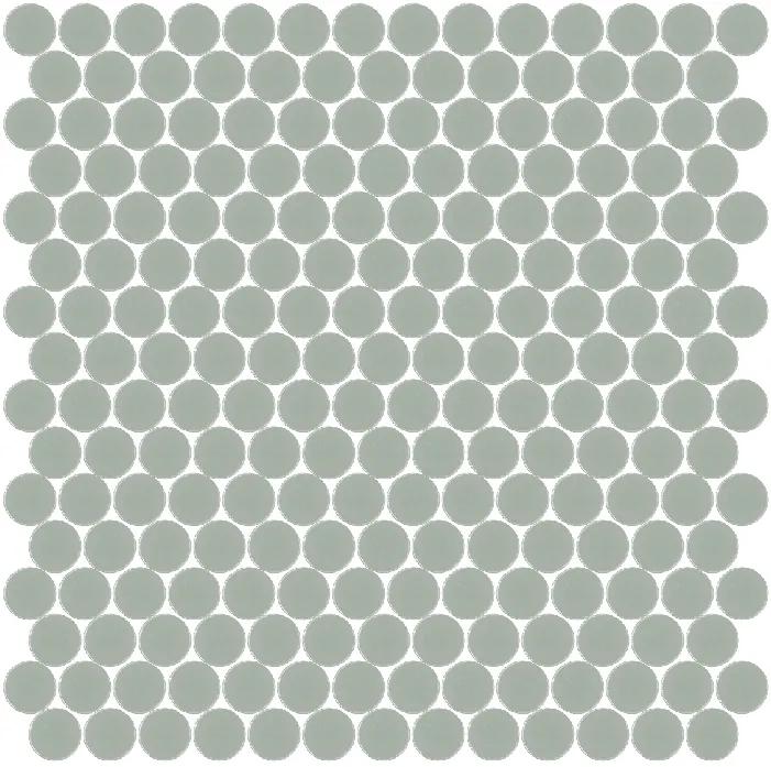 Hisbalit Skleněná mozaika šedá Mozaika 108A SATINATO kolečka  prům. 2,2 (33,33x33,33) cm - KO108ALH