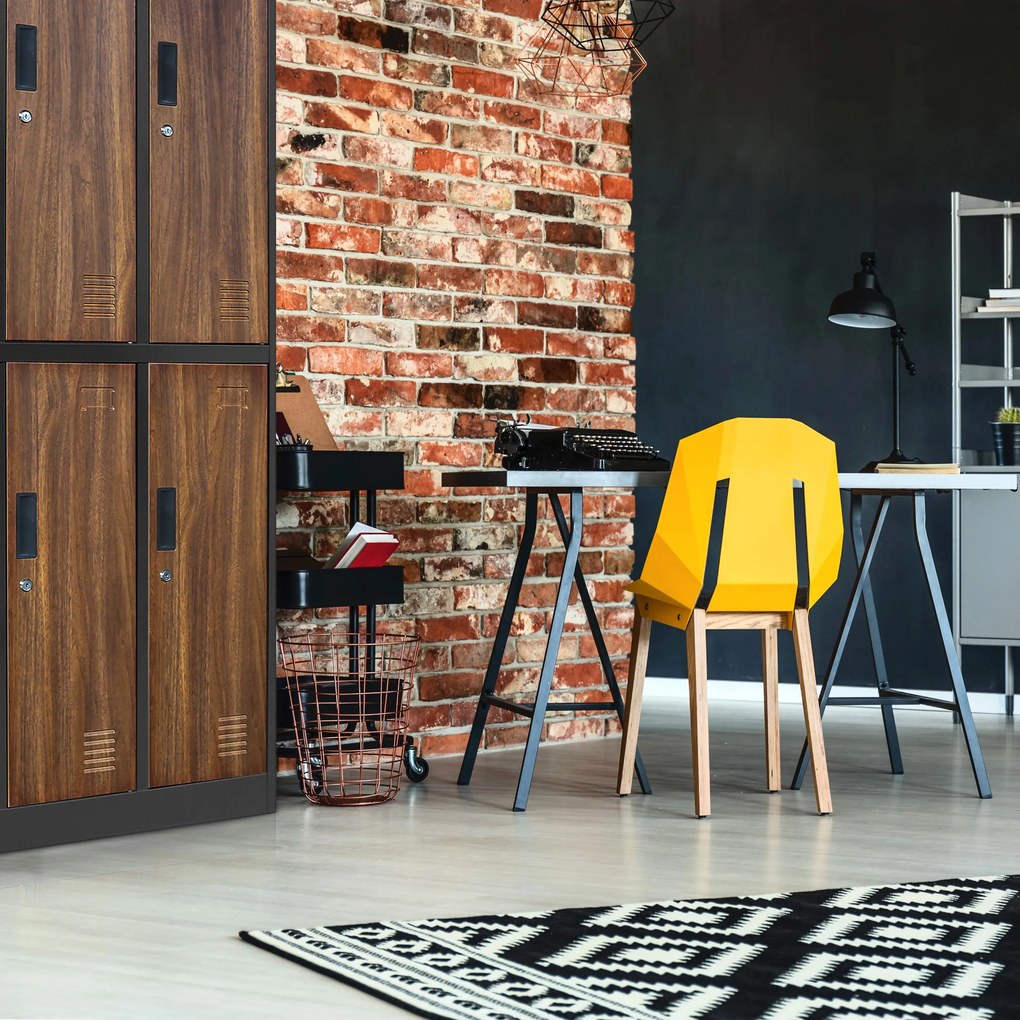 Šatní skříň 6-dveřová, antracit/ořech, 900x1850x450 mm: IGOR Eco Design