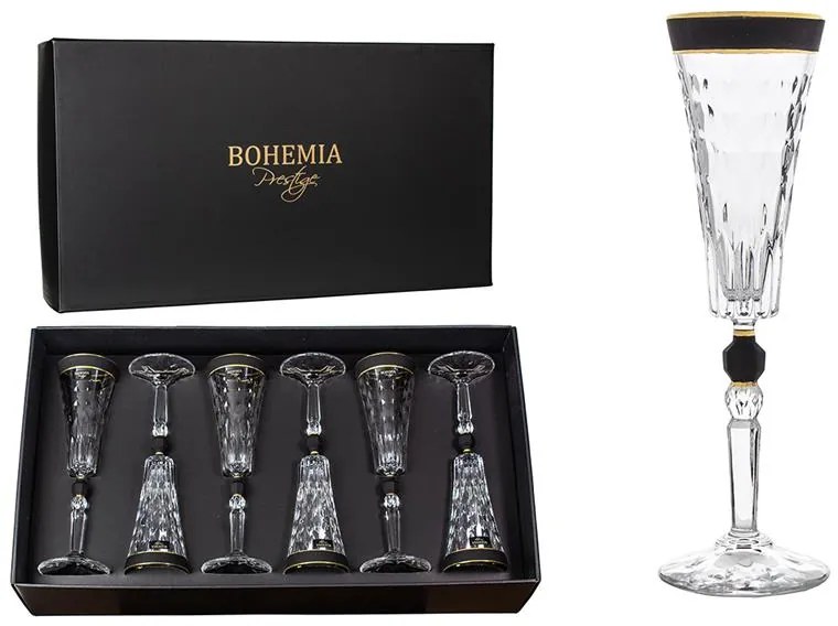 BOHEMIA PRESTIGE CONTE MODERN SKLENICE NA ŠAMPAŇSKÉ 170ML SADA 6 KS