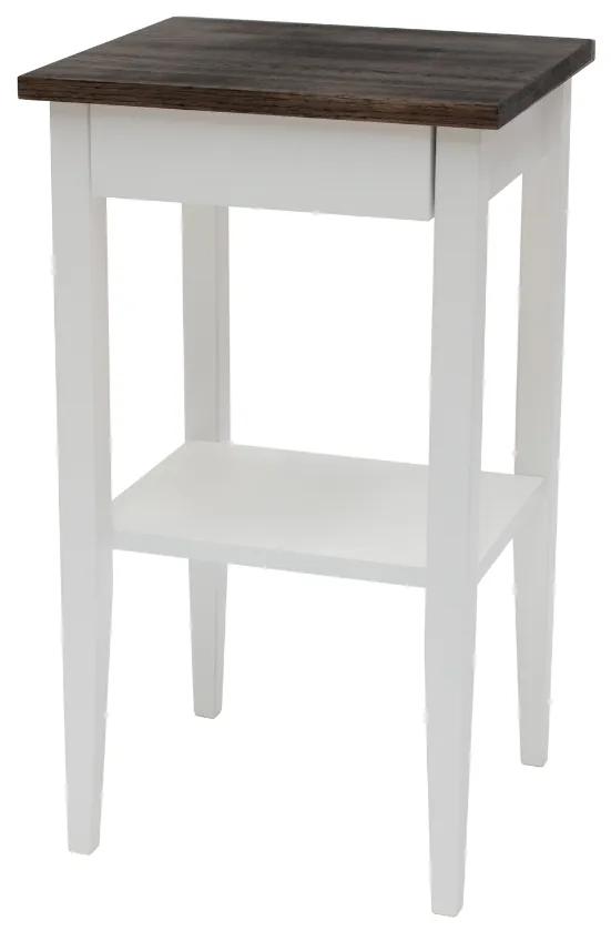 OnaDnes -20% Tmavě hnědý odkládací stolek RAGABA ENTLIK 40 x 35 cm