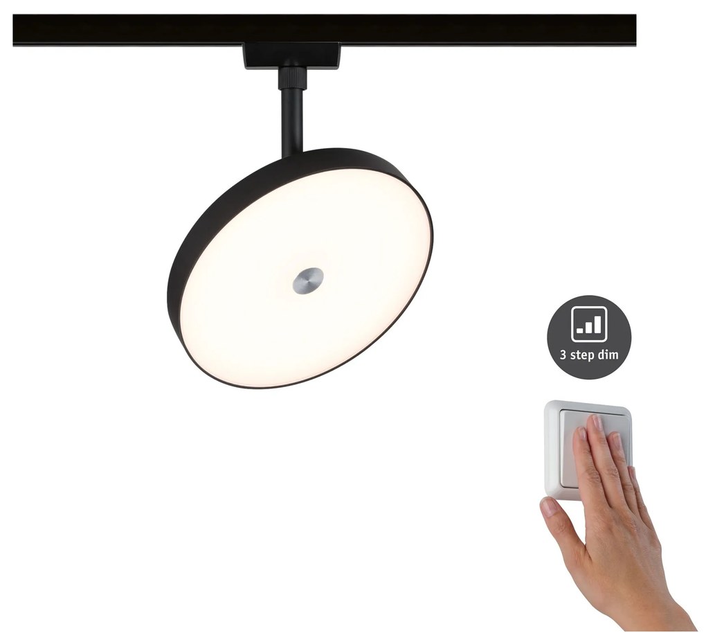 Paulmann 96786 Hildor, spot pro Urail system, 1x15W LED 4000K, tříkrokové stmívání, černá