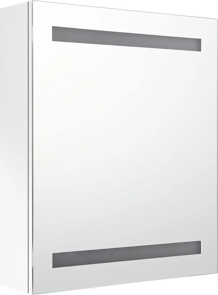 LED koupelnová skříňka se zrcadlem zářivě bílá 50 x 14 x 60 cm 326486