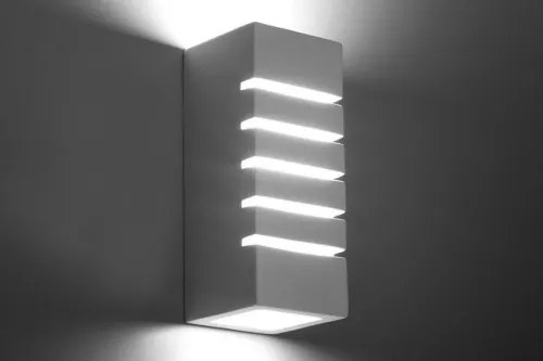 Nástěnné keramické svítidlo SOLLUX Samir E27 1x60W bez zdroje SL.0161