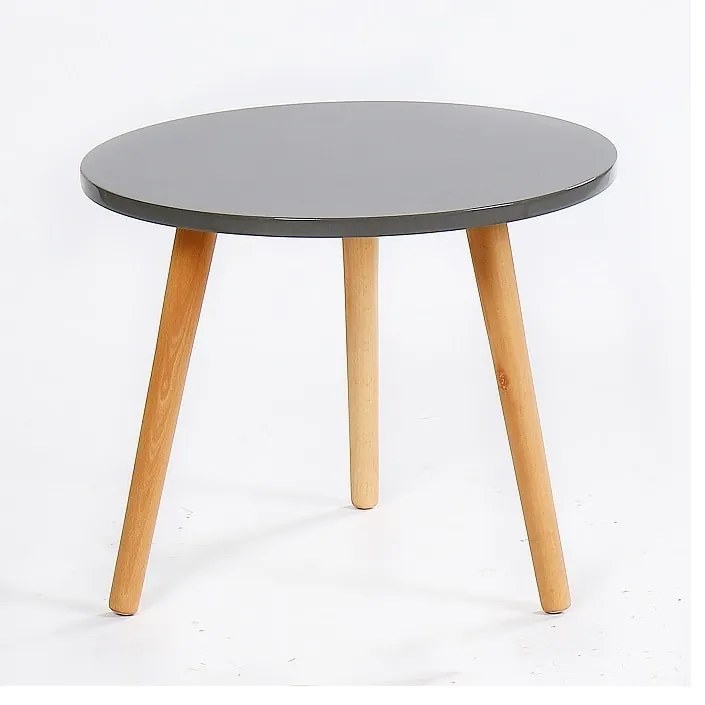 Příruční stolek, šedá / natural, Bazzy 2