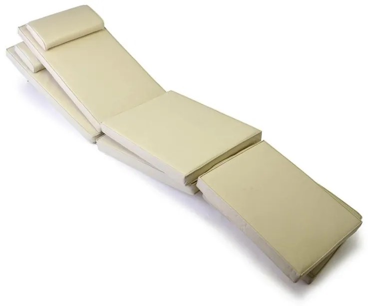 Polstrování na zahradní lehátka FLORENTINE, krémové, 2 ks