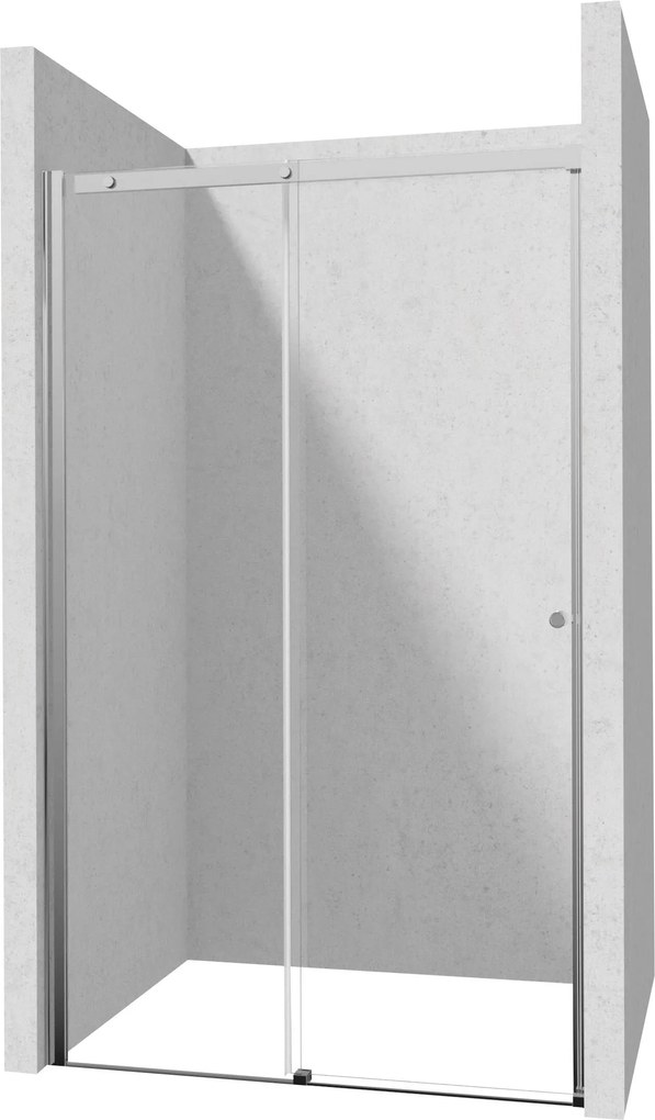 Deante Kerria Plus, posuvné sprchové dveře 140x200 cm, 6mm čiré sklo, chromový profil, DEA-KTSP014P