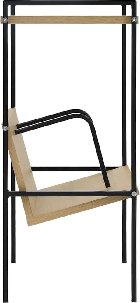 Knihovna se 2 policemi černá a dub 52x28x59 cm kompozitní dřevo 288231