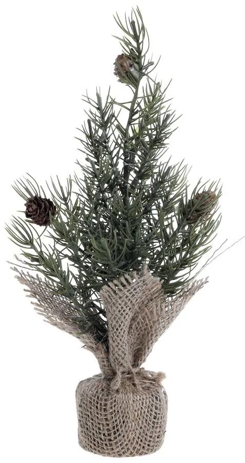 Zelený vánoční borovicový stromek v jutě Fleur Pine Tree - 25 cm