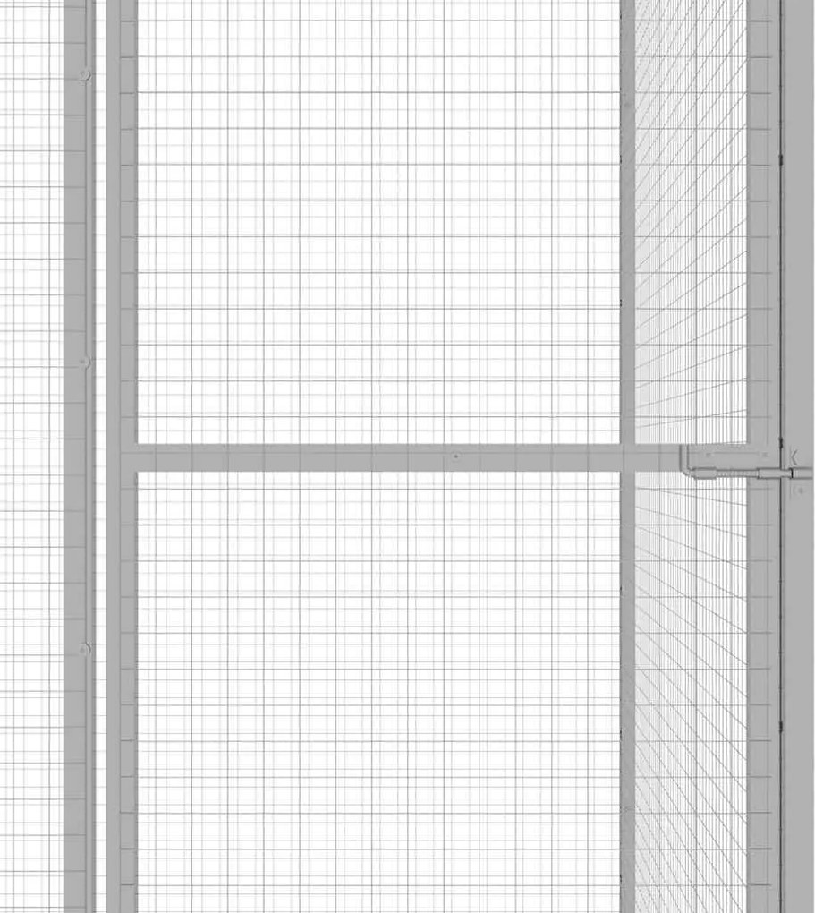 Klec pro kočky 6 x 3 x 2,5 m pozinkovaná ocel 146362