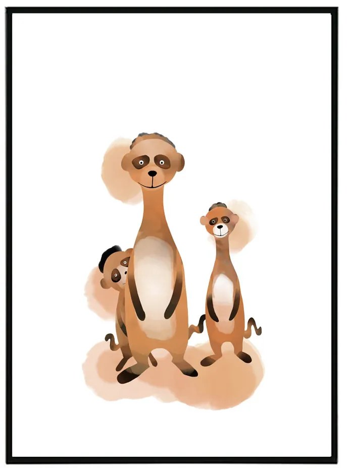 Curious meerkats - 30x40 cm Obraz