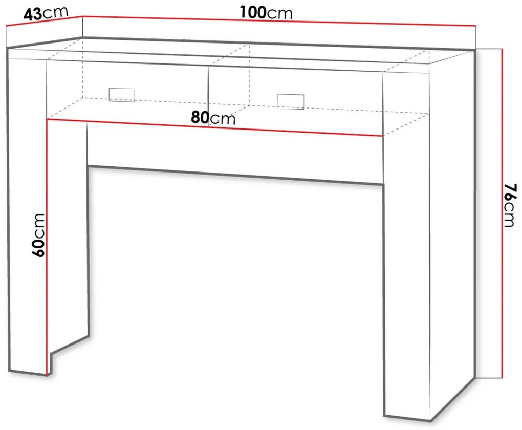 Toaletka TAKA - dub sonoma