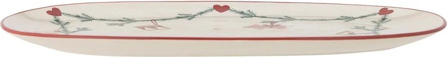 Kameninový tác s vánočním motivem 23x38,5 cm Yule – Bloomingville