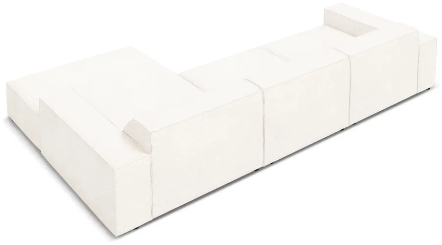 Béžová rohová pohovka z textilie bouclé (pravý roh) Jodie – Micadoni Home