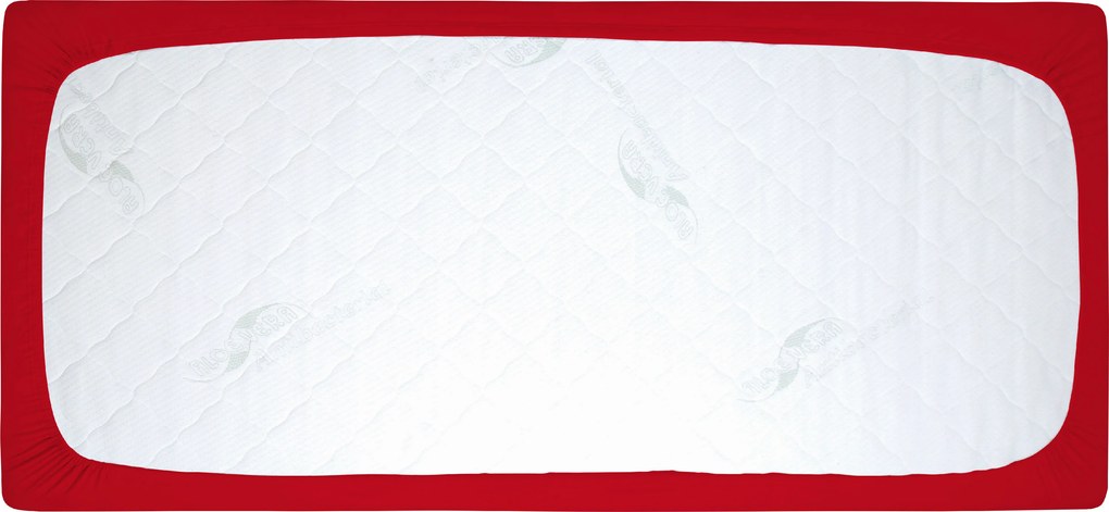 Jersey prostěradlo světle červené na výšku matrace do 30 cm Velikost: 200 x 200