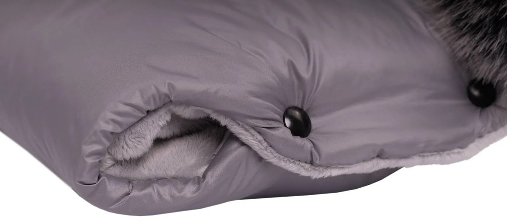 Inf Rukávník na kočárek FLUFFY – hřejivý, nepromokavý a větruodolný - šedá
