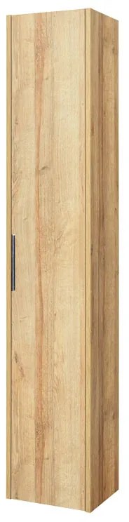 Mereo Mereo, Vigo, koupelnová skříňka vysoká 170 cm, levé nebo pravé otevírání, bílá, dub, CN331