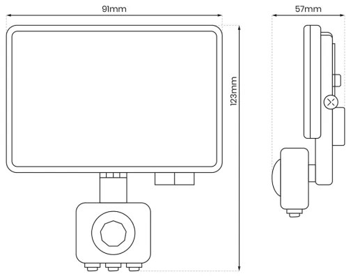 LED Venkovní reflektor se senzorem LED/10W/230V 5000K IP44
