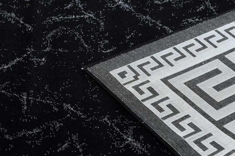 Dywany Łuszczów, Kusový koberec Gloss 2813 87 greek black/grey, 280x370, černobílá, chodba / předsíň