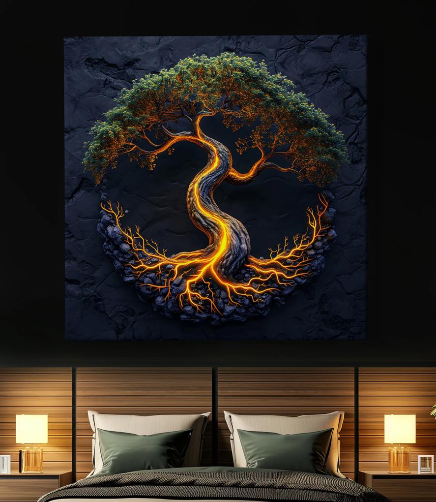 Obraz na plátně - Strom života Nekonečná energie FeelHappy.cz Velikost obrazu: 120 x 120 cm