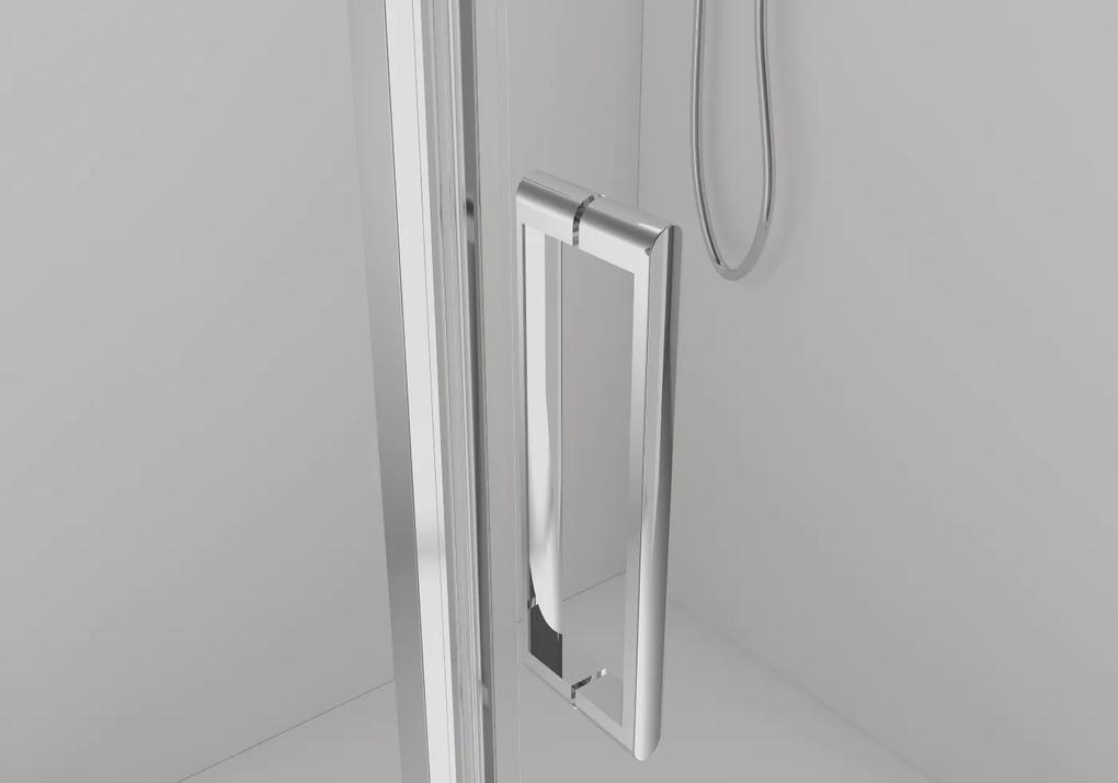 CERANO - Sprchový kout Porte L/P - chrom, transparentní sklo - 100x80 cm - křídlový