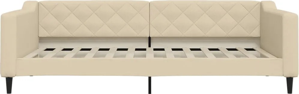 Válenda s matrací krémová 100 x 200 cm textil 3197417