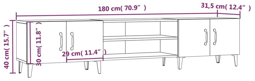 TV skříňka bílá 180 x 31,5 x 40 cm kompozitní dřevo - Default Title