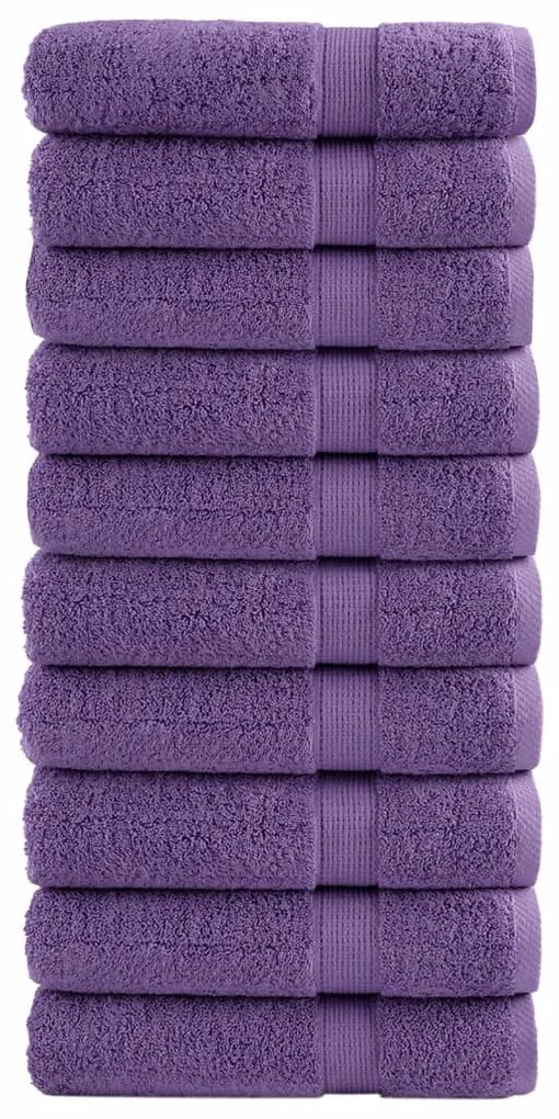 Premium ručníky SOLUND 10 ks fialové 50 x 100 cm 600 g/m² 137355