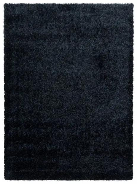 Vopi | Kusový koberec Brilliant shaggy 4200 black - Kruh průměr 80 cm