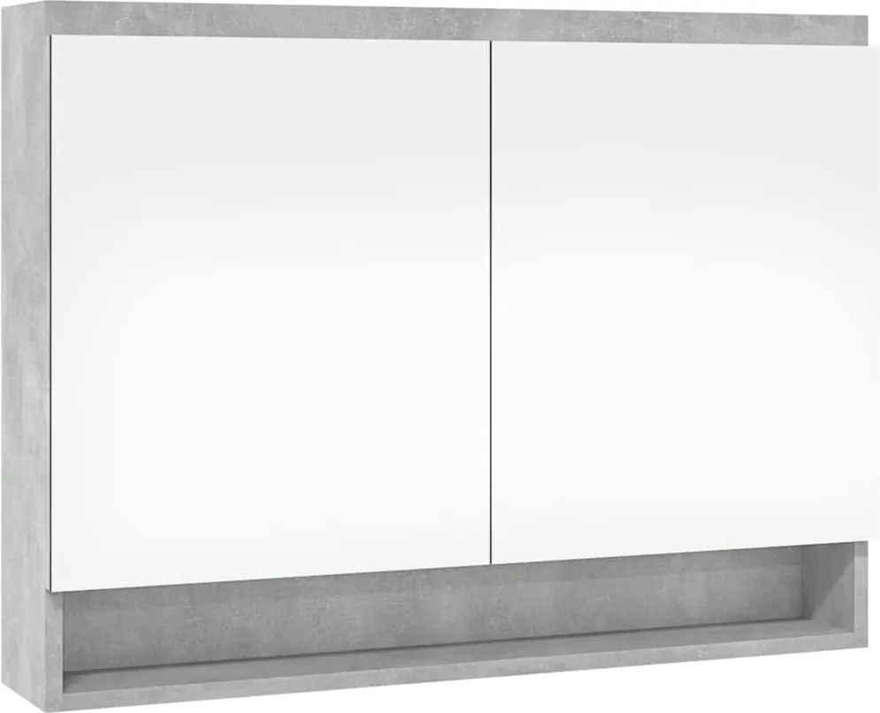 Koupelnová skříňka se zrcadlem 80x15x60 cm MDF betonově šedá 331535