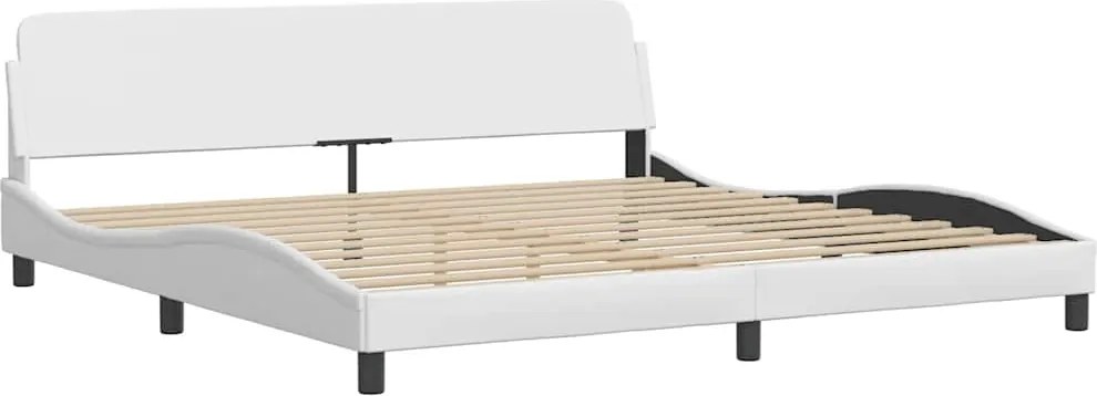 Postel s matrací Dover bílá 200 x 200 cm umělá kůže 3208478