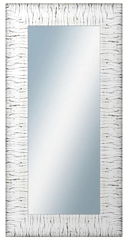 DANTIK - Zarámované zrcadlo - rozměr s rámem cca 60x120 cm z lišty SAUDEK bílá černé čáry (2512)