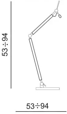 Designová stolní lampa Zyta S Table hliníkové