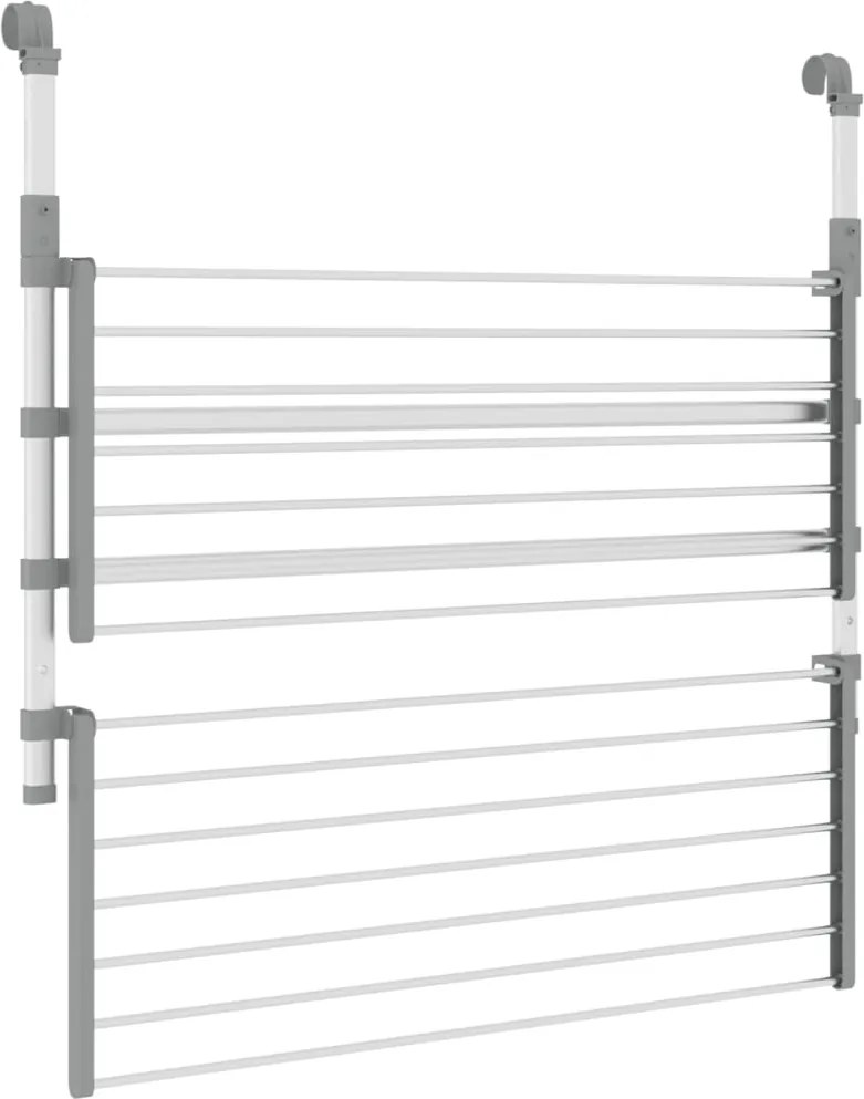 Sušák na prádlo na balkon 89 x 25 x (60–95) cm hliník 154605