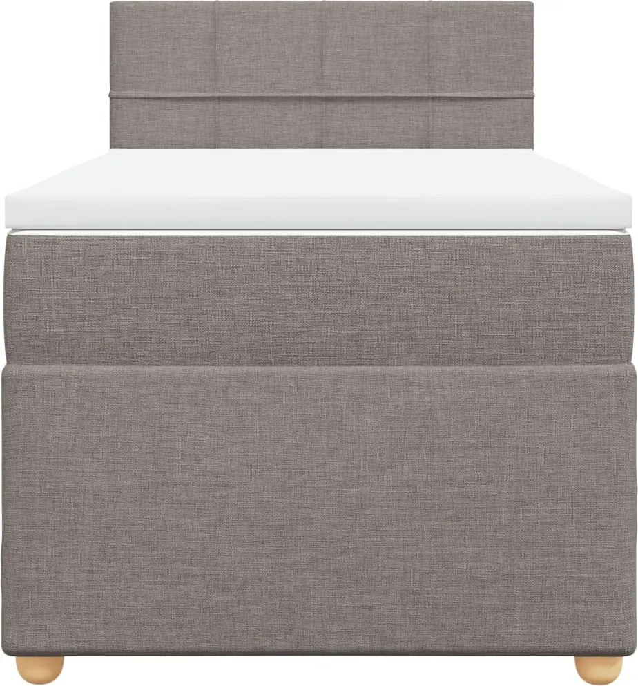 Box spring postel s matrací taupe 80x200 cm textil 3288811