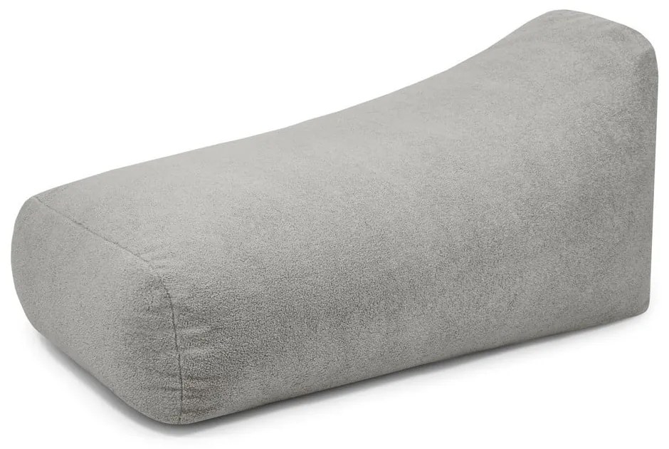 Světle šedý sedací vak z textilie bouclé Snug Long 140 – SLOWDOWN