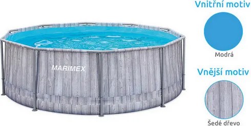 Bazén Florida 3,05x0,91m ŠEDÉ DŘEVO se skimmerem Marimex 10340316