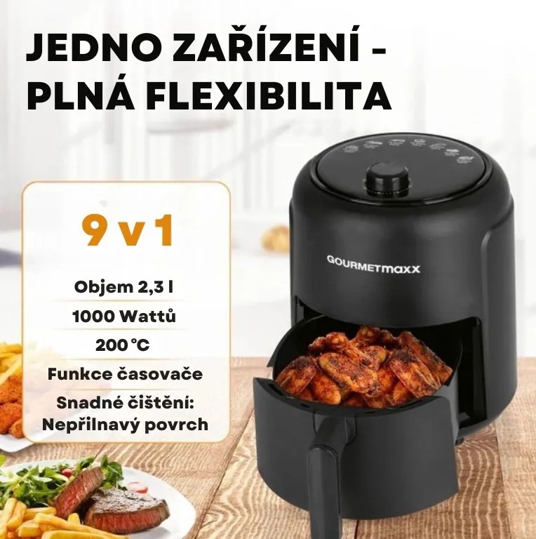 GourmetMaxx Horkovzdušná fritéza 12251