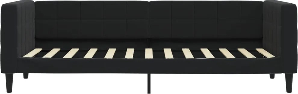 Válenda s matrací černá 80 x 200 cm samet 3196664