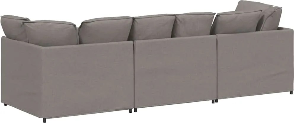 Modulární pohovka s polštáři textil taupe 3321272