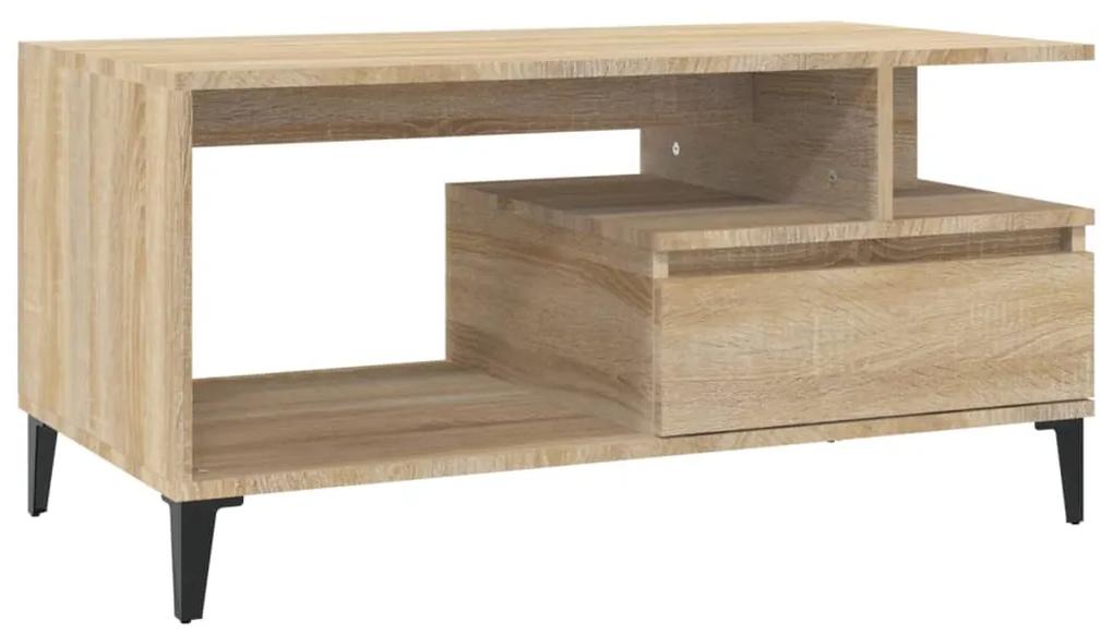 Konferenční stolek dub sonoma 90x49x45 cm kompozitní dřevo