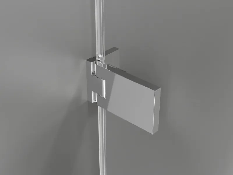 Mexen Lunar-F skládací sprchové dveře levé 65 cm, transparentní, chrom - 836-065-000-01-00-L